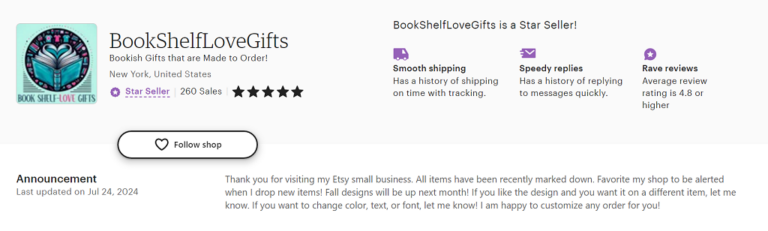 How to write an Effective Etsy Shop Announcement & Inspiring examples