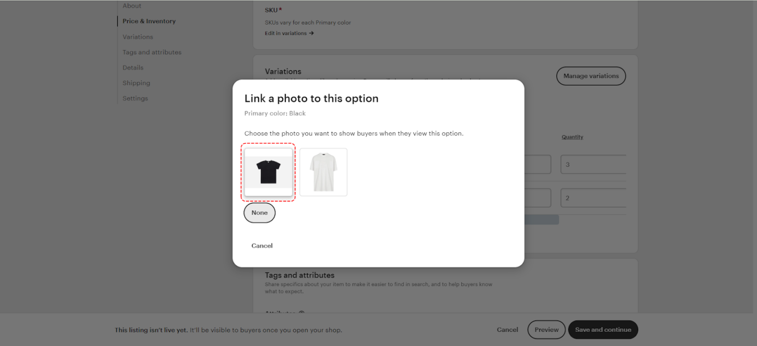 Adding Variations On Etsy: A 101 Guide With Screenshots